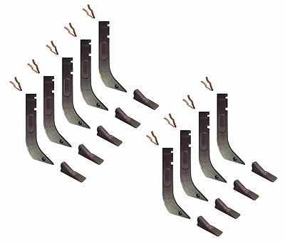 9 - Gannon Scraper Box Shanks w Scarifier Tips & Clips - H920, 8075 ...