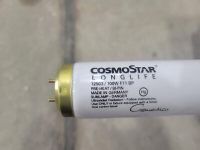 TANNING BED BULBS LAMPS F 71 T12 BI-PIN 100WATT COSMOSTAR LONGLIFE U ...