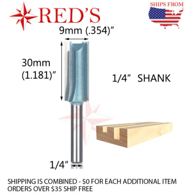 Tideway IND LC010209304 9mm X 30mm straight 1/4" shank router bit | eBay