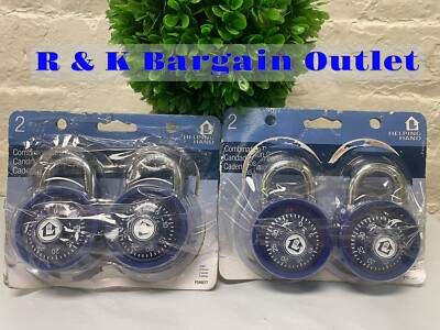 HELPING HAND Blue COMBINATION PADLOCK Twin Pack Lot Of 2 New Read | eBay