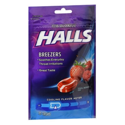 Breezers Pectin Drops Cool Berry 25 Count By Halls | eBay