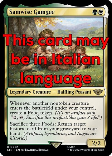 MTG SAMWISE GAMGEE EXC - SAMWISE GAMGEE 222 - LTR - MAGIC | eBay