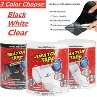 Sealer Tape 4" x 60" Super Strong Rubber Waterproof Leak Adhesive ...