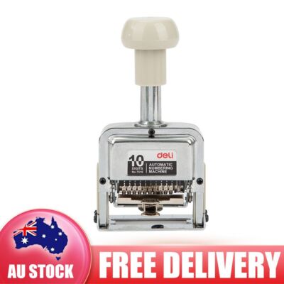 Deli 10 Digit Number Stamp Automatic Numbering Machine Auto Jump Self ...