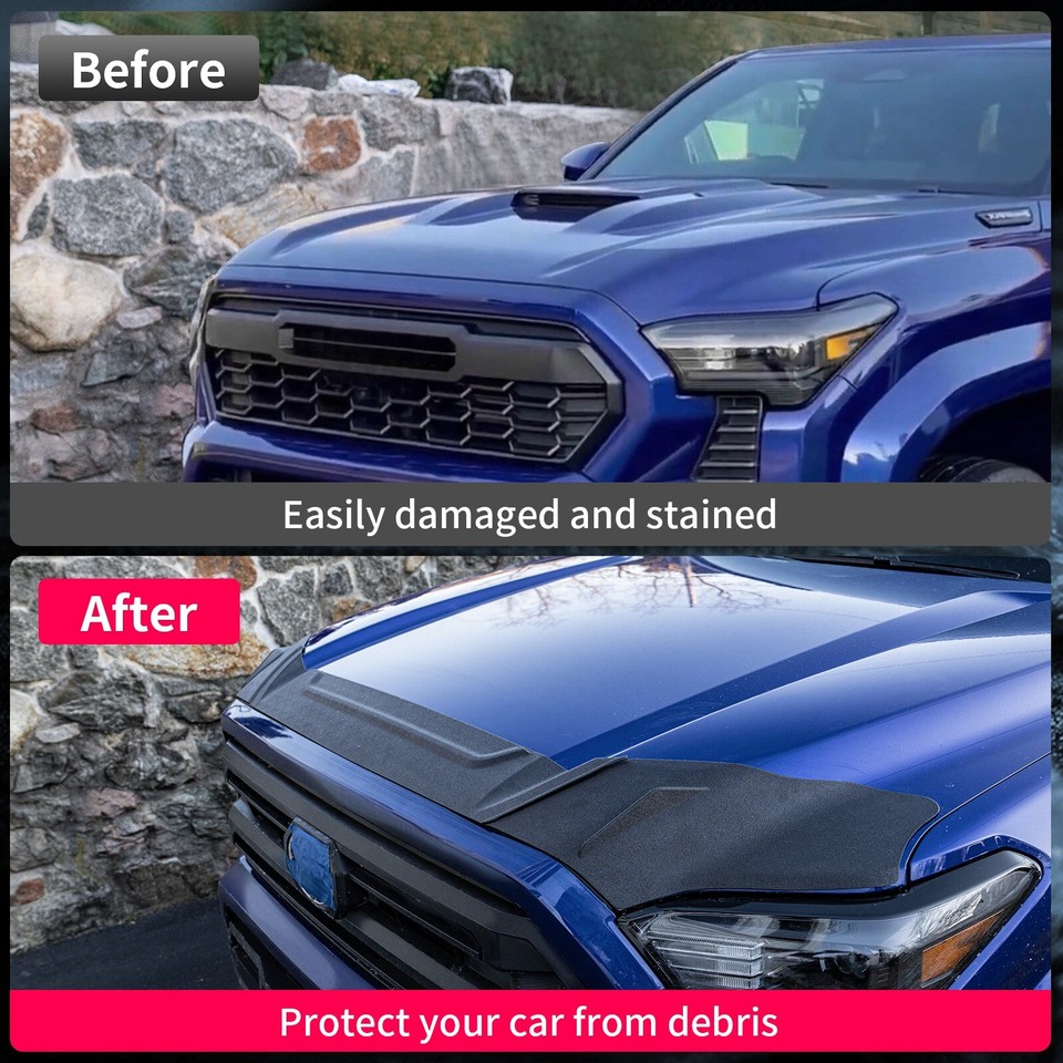 Hood Protector For 2024 2025 Toyota Tacoma 4Runner ABS Hood Shield Bug ...