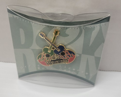Rock and Roll Hall of Fame Museum Commemorative 2 guitar lapel pin #24 ...
