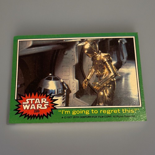 1977 TOPPS Green STAR WARS #220 R2-D2 C-3PO Card Good Condition | eBay