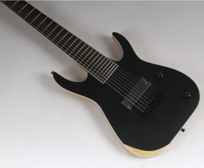 Custom 8-strings Electric Guitar Black Strings Thru Body Black Hardware ...