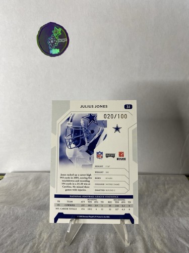 2006 Playoff NFL Playoffs Gold Proof /100 Julius Jones #31 | eBay
