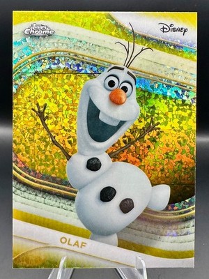 2025 Topps Chrome Disney Olaf #113 Yellow Mini Diamond Frozen | eBay
