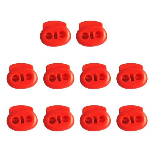 10 Plastic Oval Cord Locks Bean Spring Drawstring Stopper Toggles Clip ...
