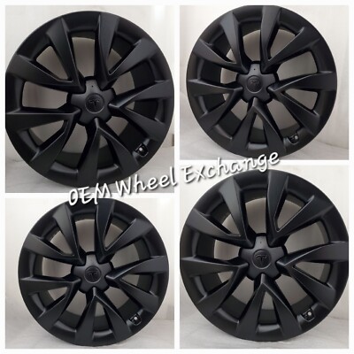 Original 20" Tesla OEM Model X Cyberstream Satin Black Wheels Rims ...