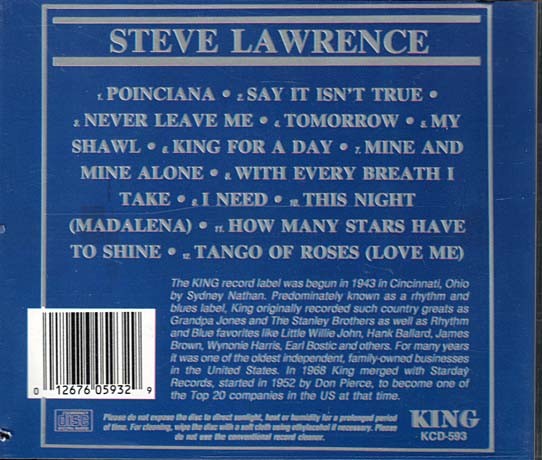 Steve Lawrence ~ Steve Lawrence ~ Pop ~ CD ~ Used VG 12676059329| eBay