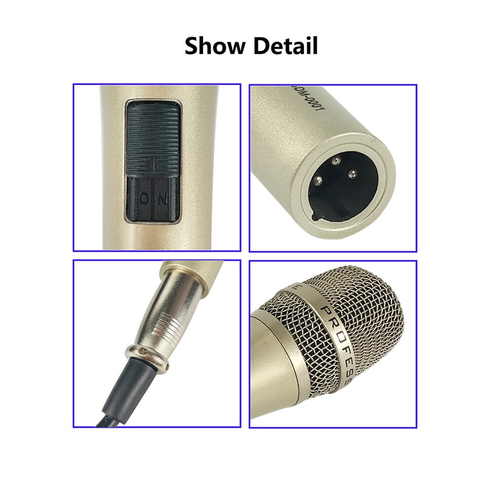 Unidirectional Microphone Wired Handheld Dynamic Professional Metal ...
