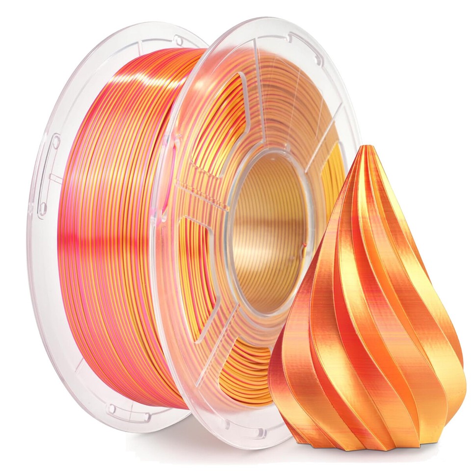 JAYO PLA+ SILK 3D Printer Filament 1.75mm 1.1KG Dual-Color Triple/Quad ...