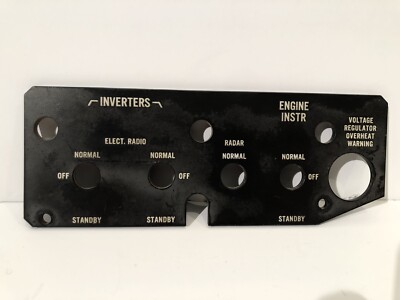 Military Aircraft Instrument Panel Edgelight, Placard, Lighted Overlay ...