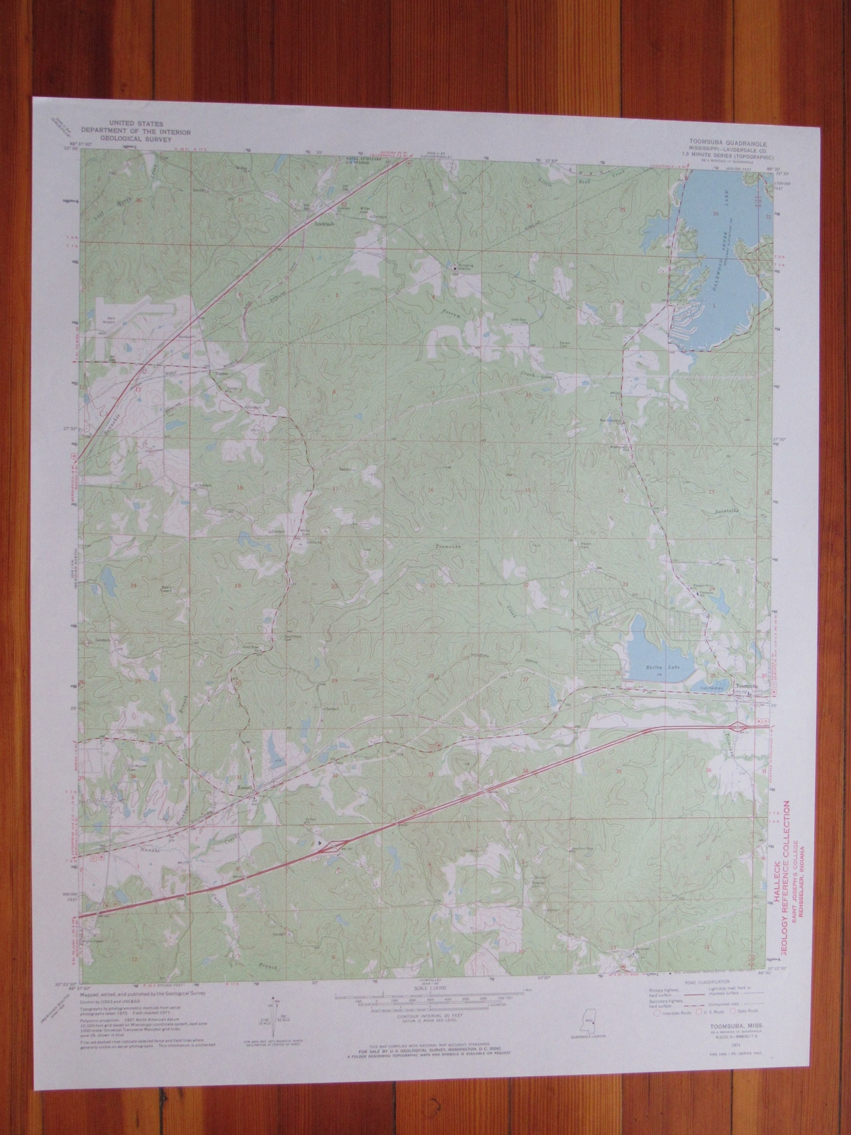 Toomsuba Mississippi 1973 Original Vintage USGS Topo Map | eBay