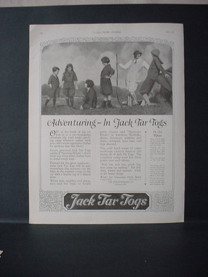 1924 Jack Tar Togs Kids Clothing Fashion Full Page Vintage Print Ad ...