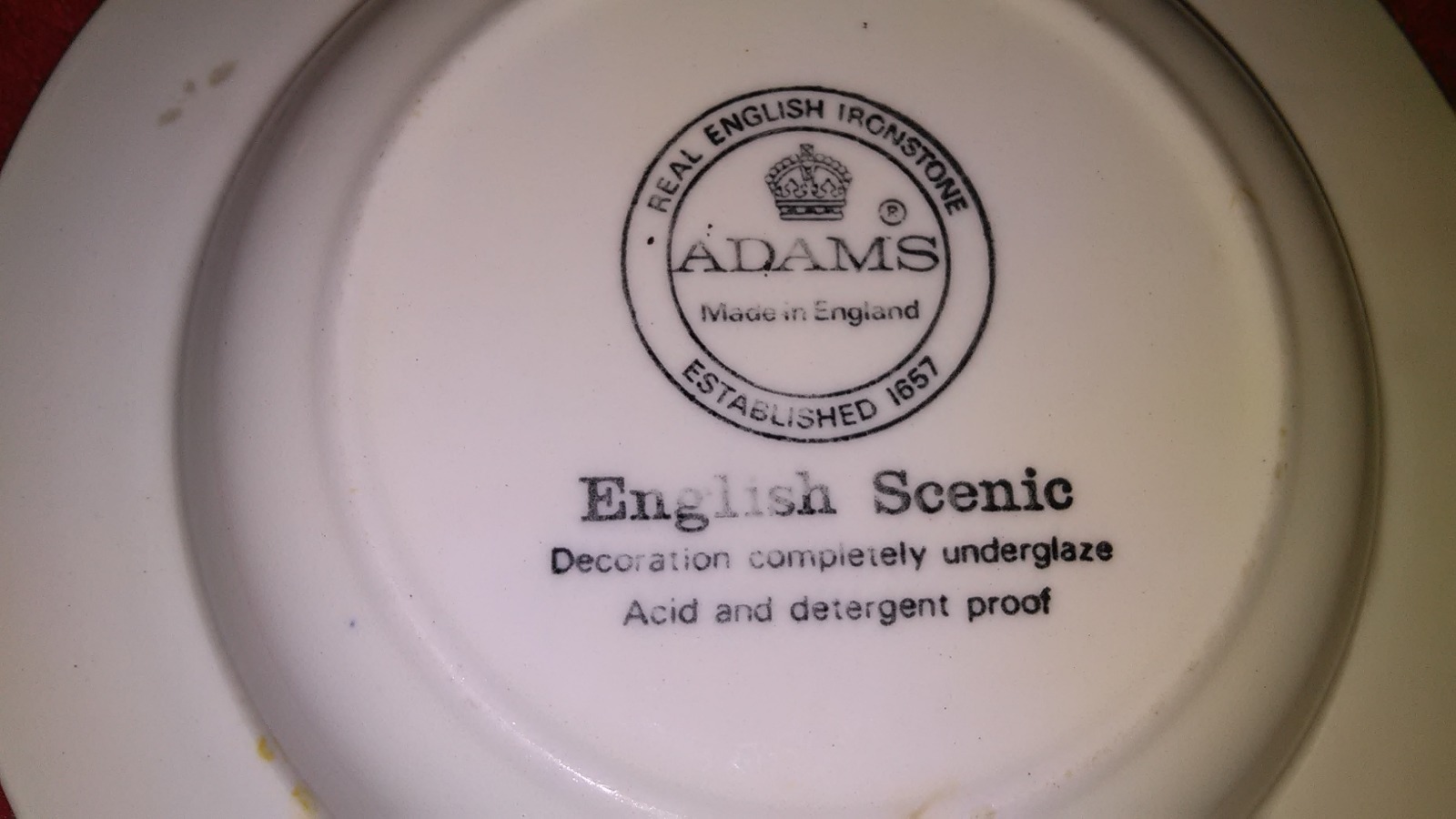 5" ADAMS REAL ENGLISH IRONSTONE ESTABLISHED 1657 VINTAGE ASHTRAY | eBay