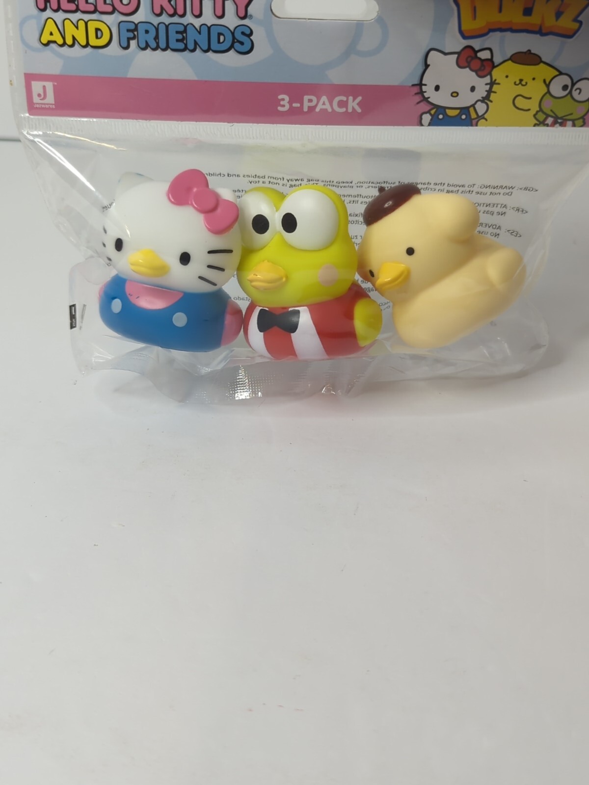 3 PACK HELLO KITTY & FRIENDS DUCKZ, MINI RUBBER DUCK, KEEROPPI, HK ...