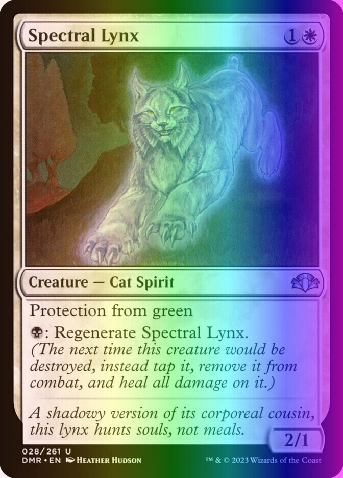 MTG Magic the Gathering Spectral Lynx (28/520) Dominaria Remastered NM ...