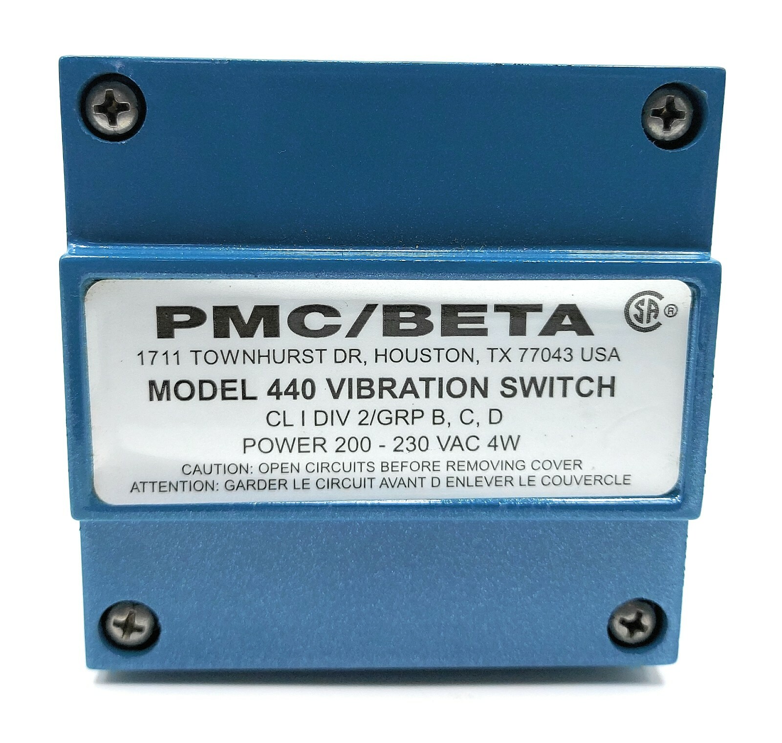 Metrix PMC/BETA 440 Electronic Vibration Switch 200-230 VAC | eBay
