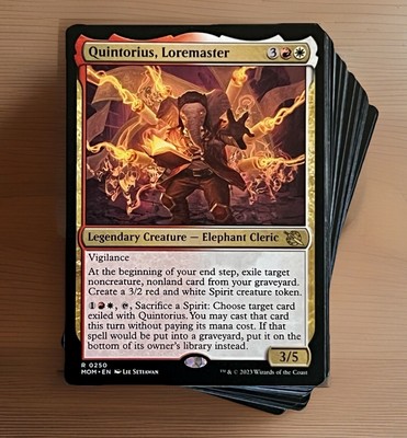 Quintorius Loremaster MTG Commander Custom 100 Card EDH Deck No Proxies ...
