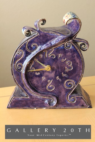 ALICE IN WONDERLAND! MID CENTURY ABSTRACT CLOCK! ORIG ART VTG 50S 60S ...