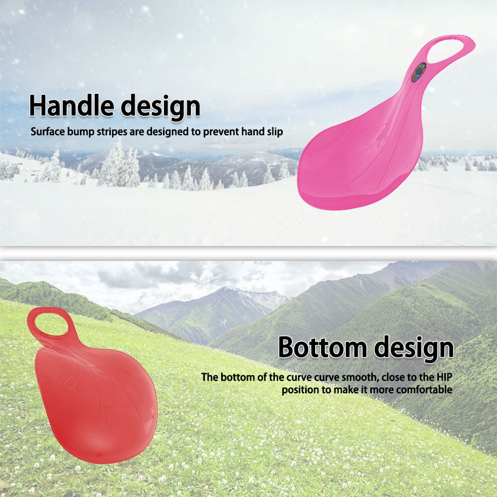 Snow Sleds Children Outdoor Winter Park Lawn Sled Sledge Toboggan Sport ...