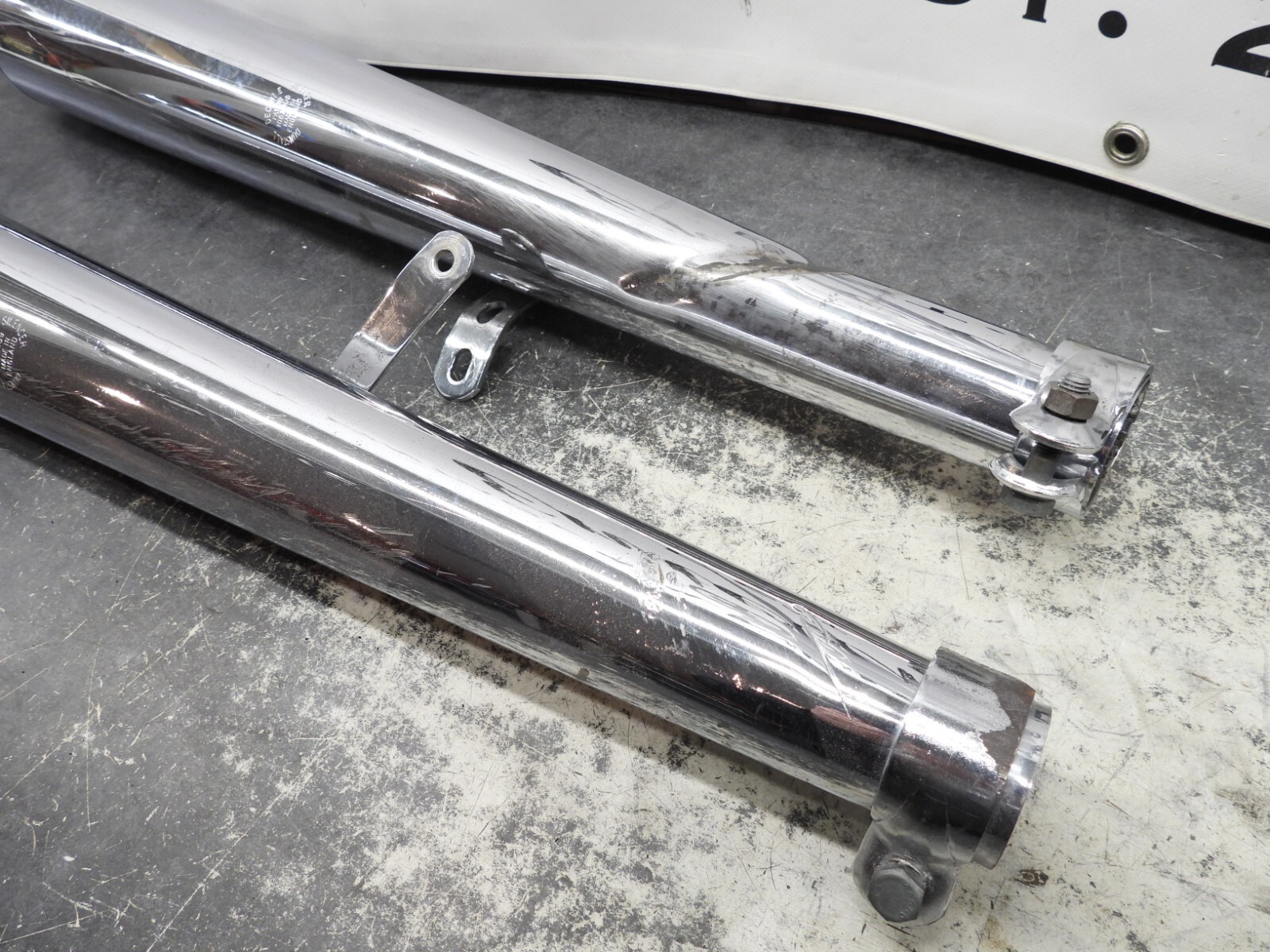 1974 Norton Commando 850 Electric Start Dunstall Exhaust Mufflers 2726 ...