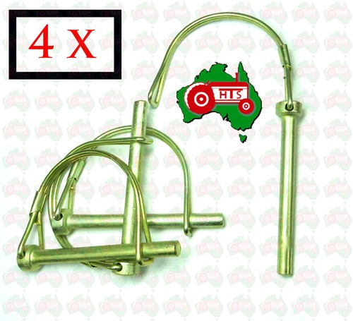 4 x 3/8" 10 mm Shaft Locking Pin D Clip Retaining Tractor Trailer ...