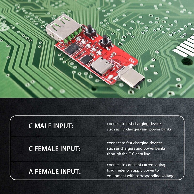 2X(Type-C USB-C PD2.0 PD3.0 Fast Trigger Polling Detector USB-PD ebook ...