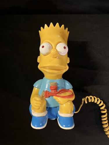 Vintage 1990 Bart Simpson Telephone Columbia Tel-Com Cool Man The ...