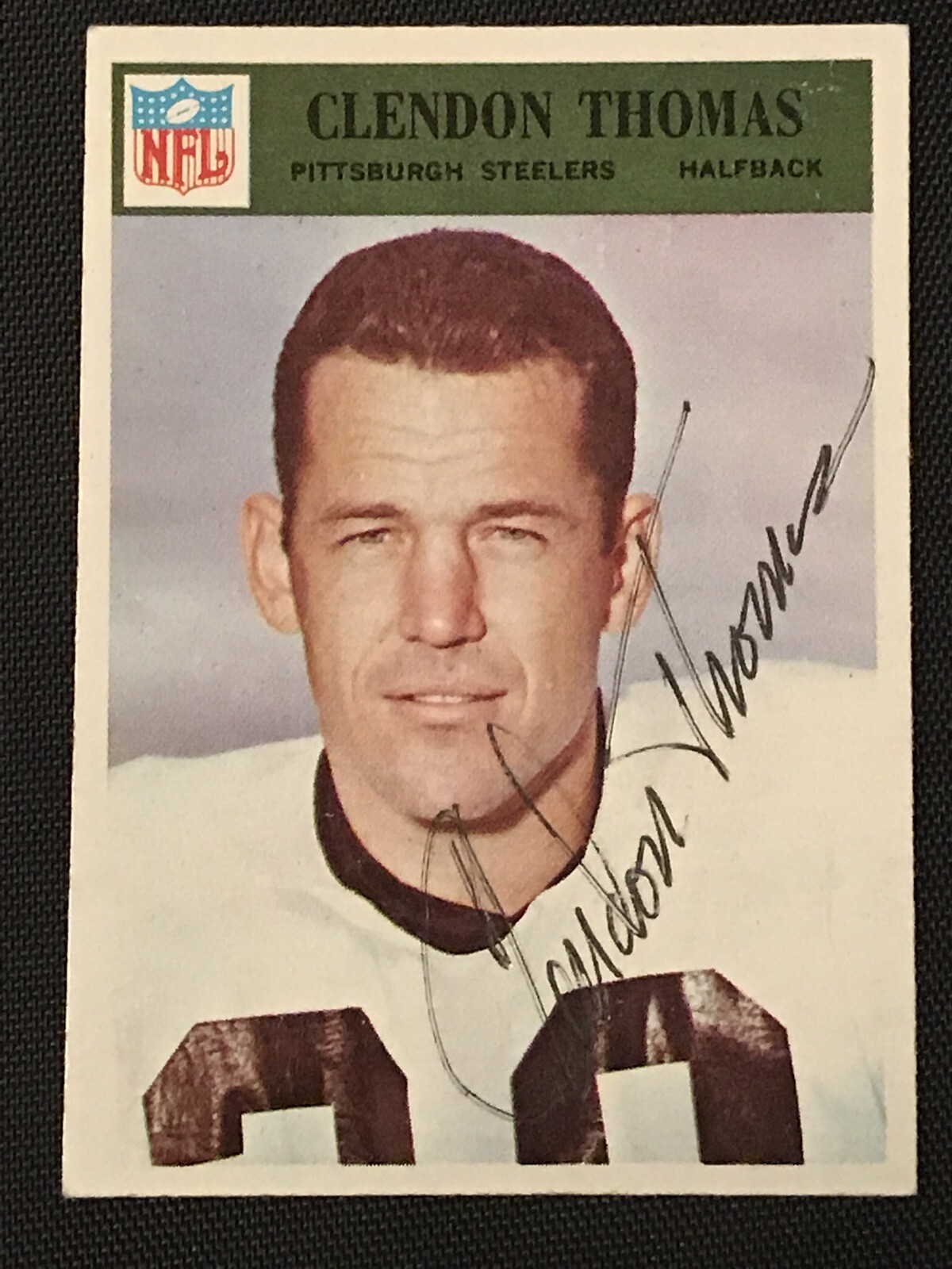 CLENDON THOMAS 1966 PHILADELPHIA SIGNED AUTOGRAPHED CARD 155 PITTSBURGH ...