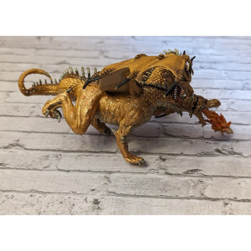 PAPO Fire Breathing Golden Two Headed Hydra Dragon | eBay