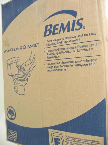 Bemis 1500 EC 000 Elongated Enameled Wood Closed Front Toilet Seat ...