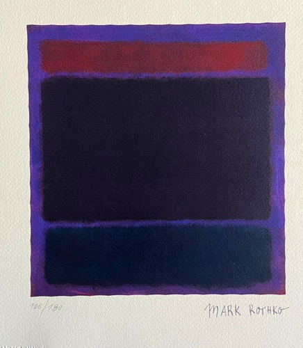 Mark Rothko Lithograph COA Original Signed Op Numbered Stamp (Sam ...