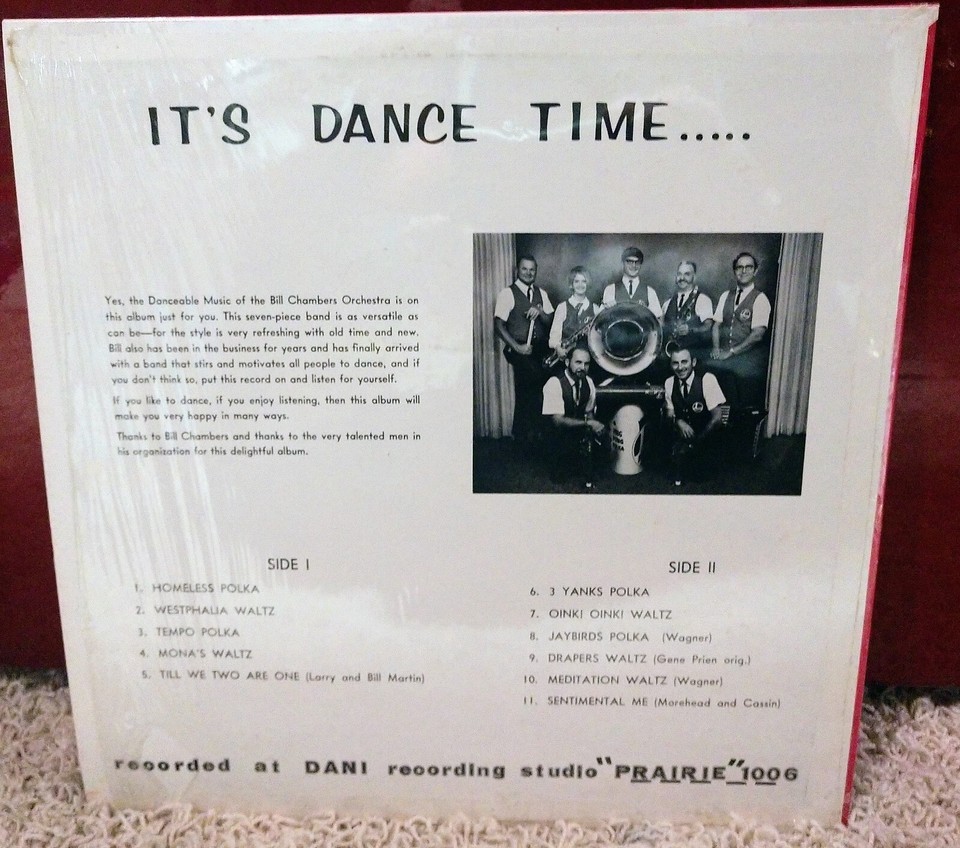 VINTAGE BILL CHAMBERS ORCHESTRA IT'S DANCE TIME VINYL RECORD | eBay