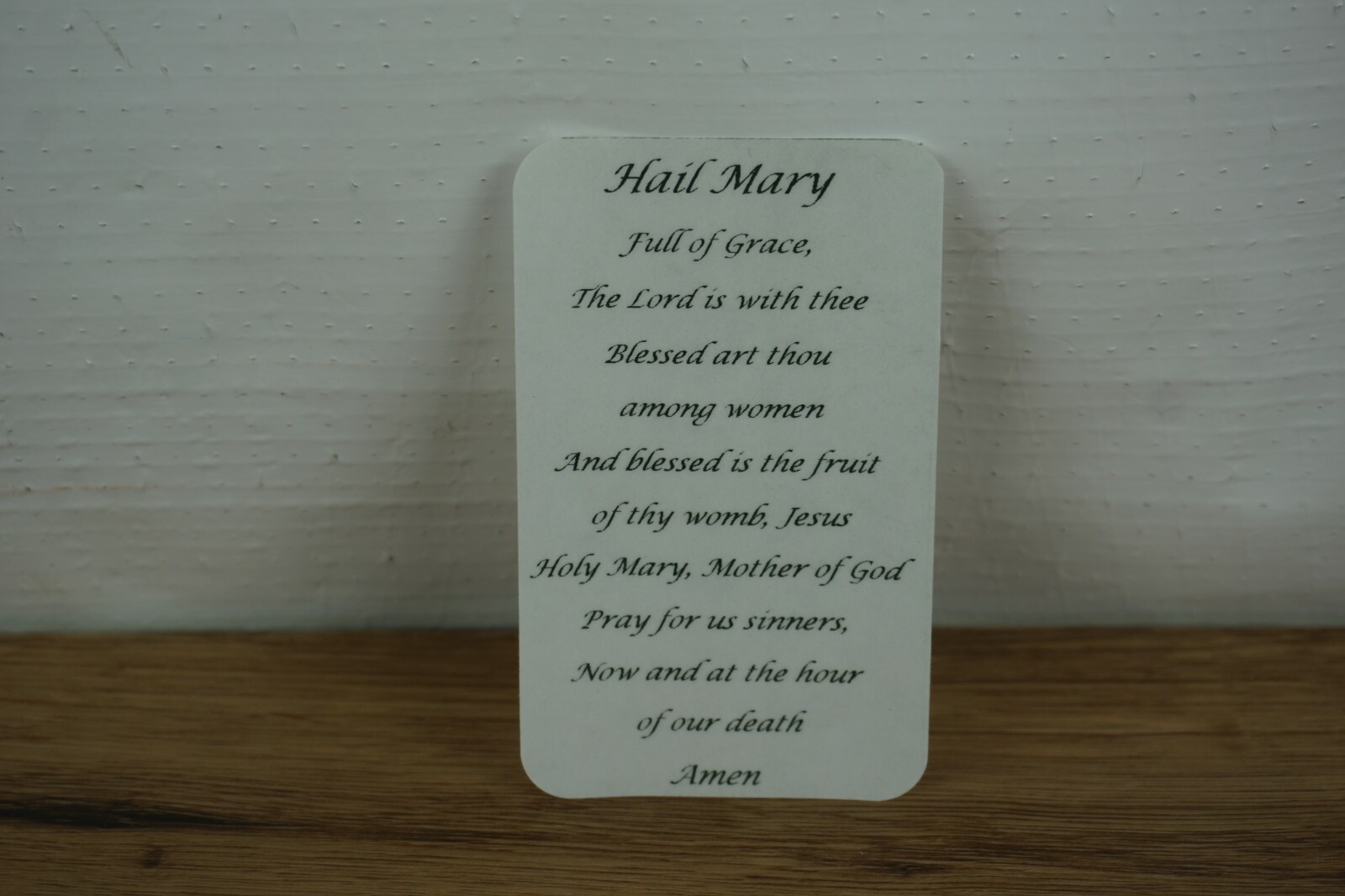 Laminated Hail Mary Prayer Card - Grey Background | eBay