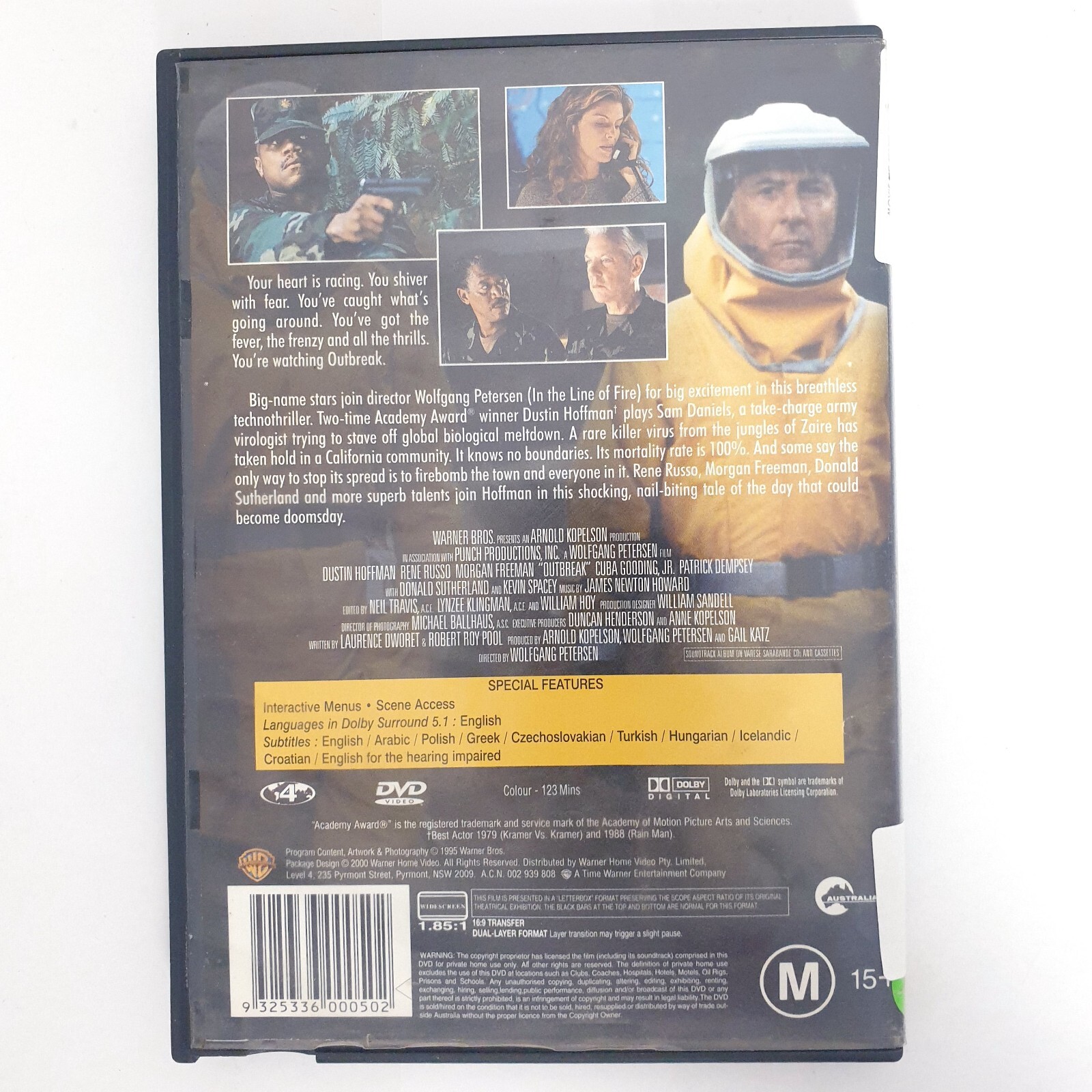 Outbreak DVD Region 4 PAL Free Postage 9325336000502 | eBay