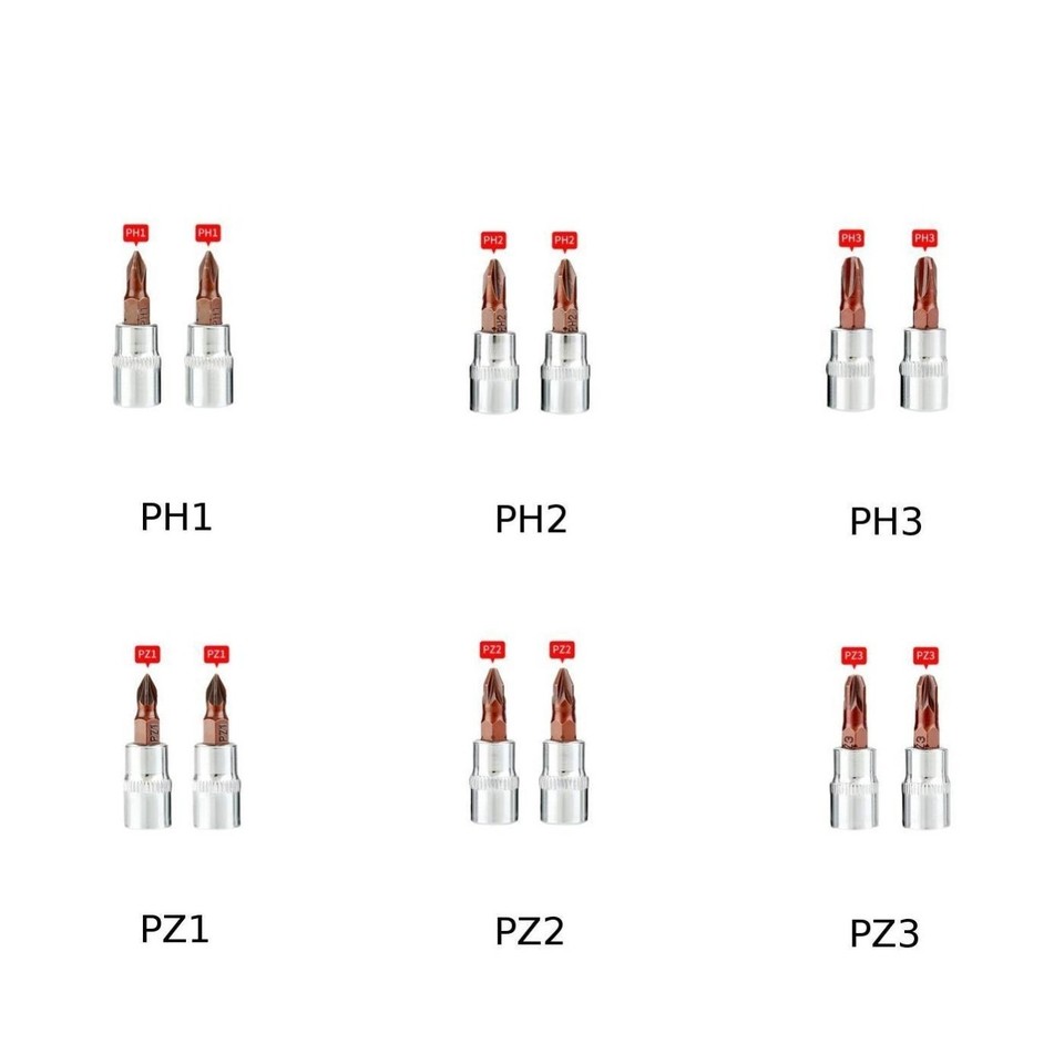 Bit Screwdriver Cross Screwdriver PH1 PH2 PH3 PZ1 PZ2 PZ3 Easy To ...