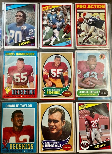 Vintage NFL Topps Trading Cards Very Good Cards Lot of 9; Several to ...