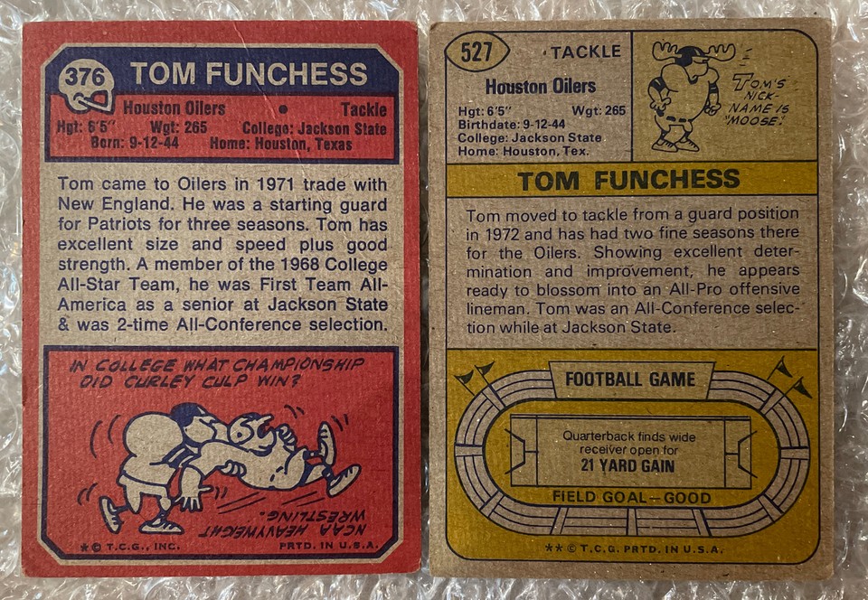 1973 & 1974 Topps Tom Funchess | eBay