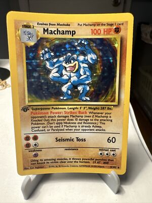 Pokémon 1st Edition Machamp 8/102 from Base Set | eBay