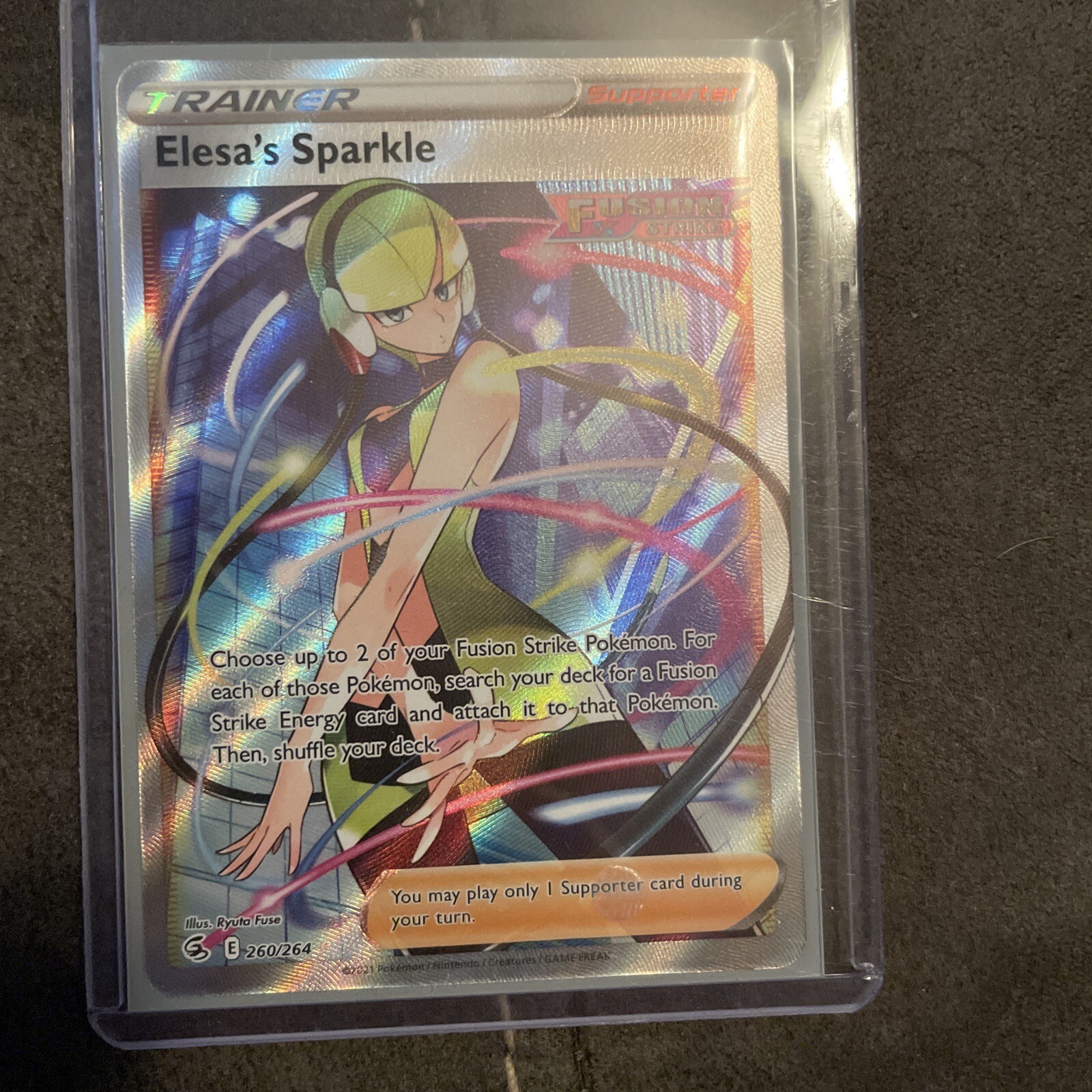 Pokémon TCG Elesa's Sparkle Fusion Strike 260/264 Holo Full Art | eBay