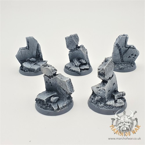 40mm jump flight resin Urban Rubble bases, horus heresy suppressors ...