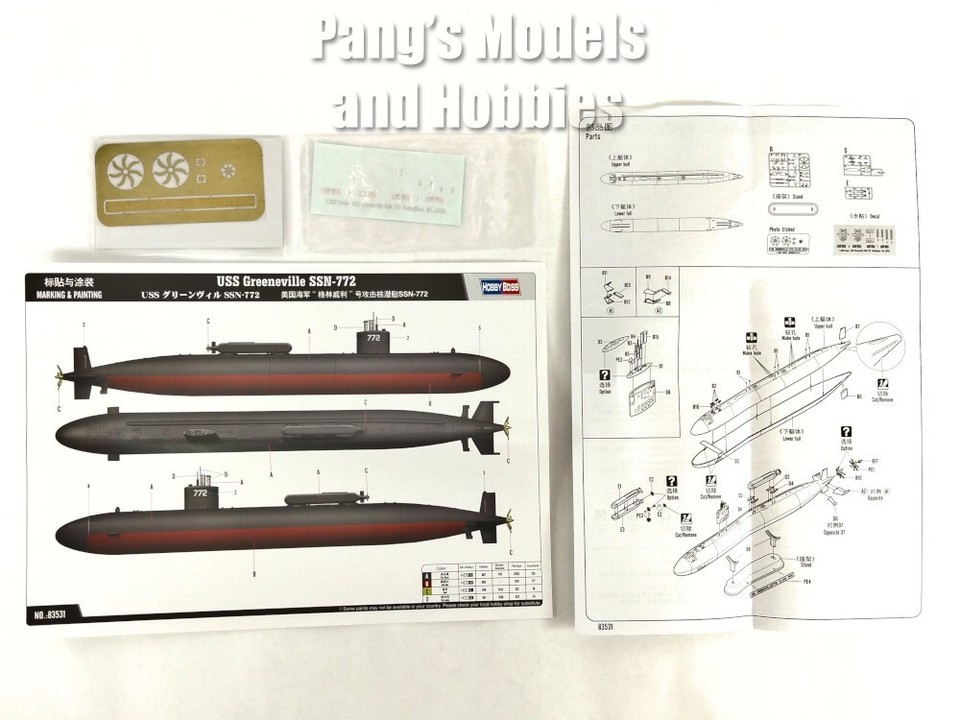 USS Greeneville SSN-772 Nuclear Attack Submarine US NAVY - 1/350 Scale ...