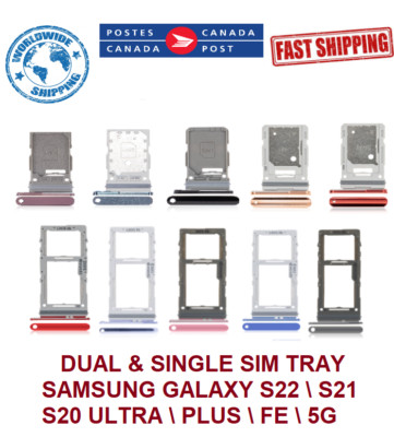 NEW Dual Single Sim tray for Samsung GALAXY S23 S22 S21 S20 ULTRA PLUS ...