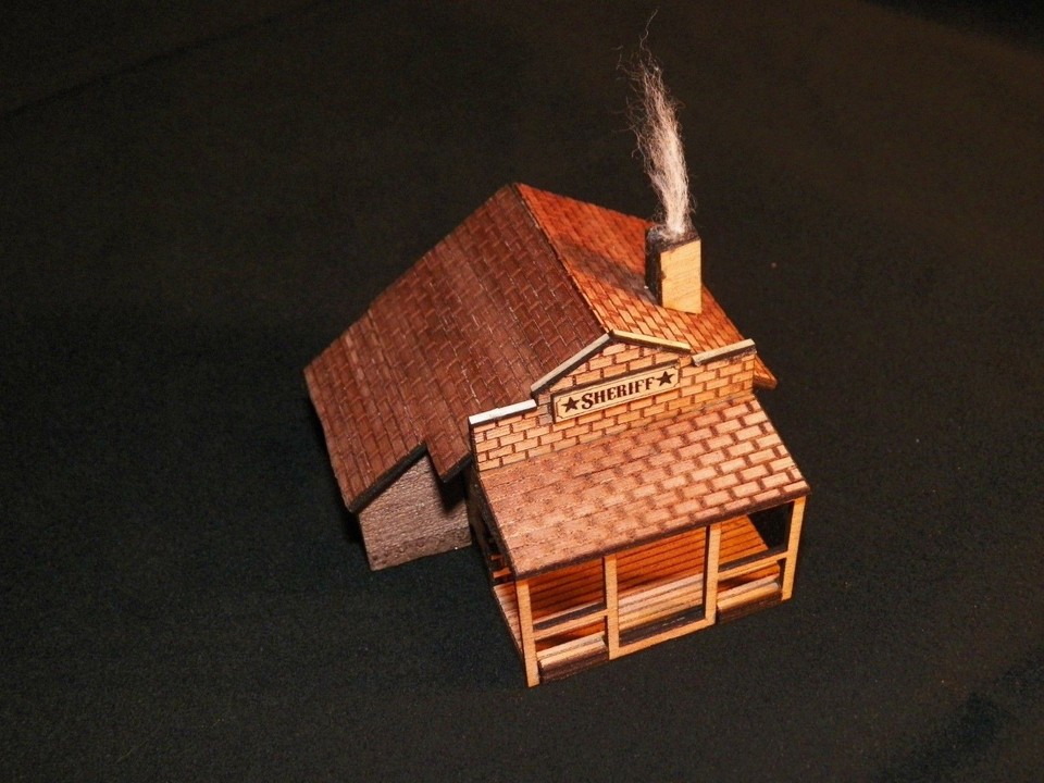 HO Scale Old West Sheriffs Office/Jail Kit | eBay