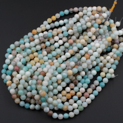Natural Muticolor Amazonite Round Beads 4mm 6mm 8mm 10mm 15.5" Strand | eBay